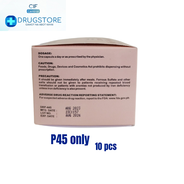 FORALIVIT - Multivitamins+Iron (FERROUS+FOLIC+VITAMIN B-COM CAP) 10'S ...