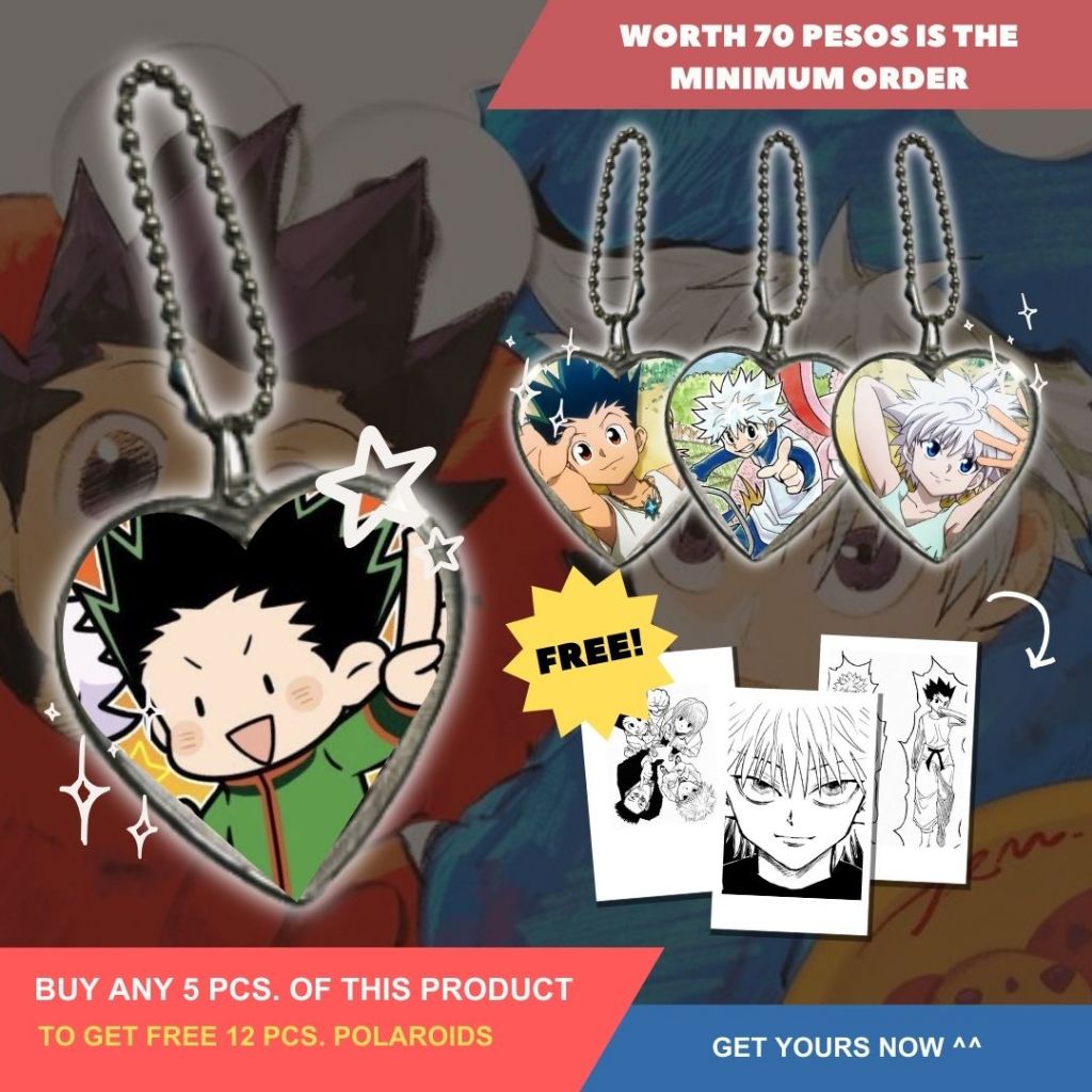 Hunter X Hunter Killua and Gon Matching Heart Keychain | Shopee Philippines