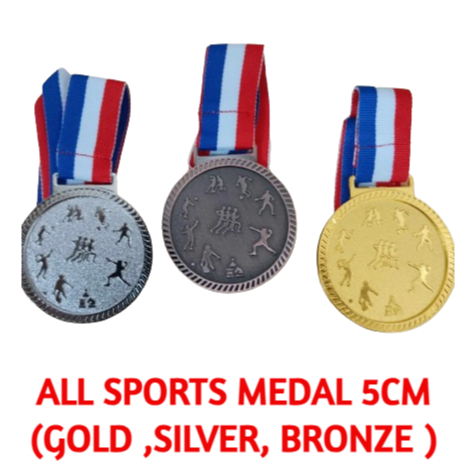 ALL SPORTS MEDAL PLAIN ORDINARY LACE 5CM ( AVAILABLE COLORS GOLD ...