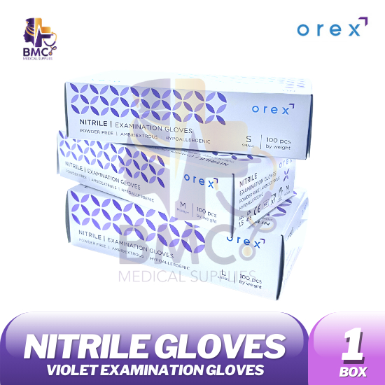 Orex [Violet] Nitrile Examination Gloves (Small, Medium and Large ...