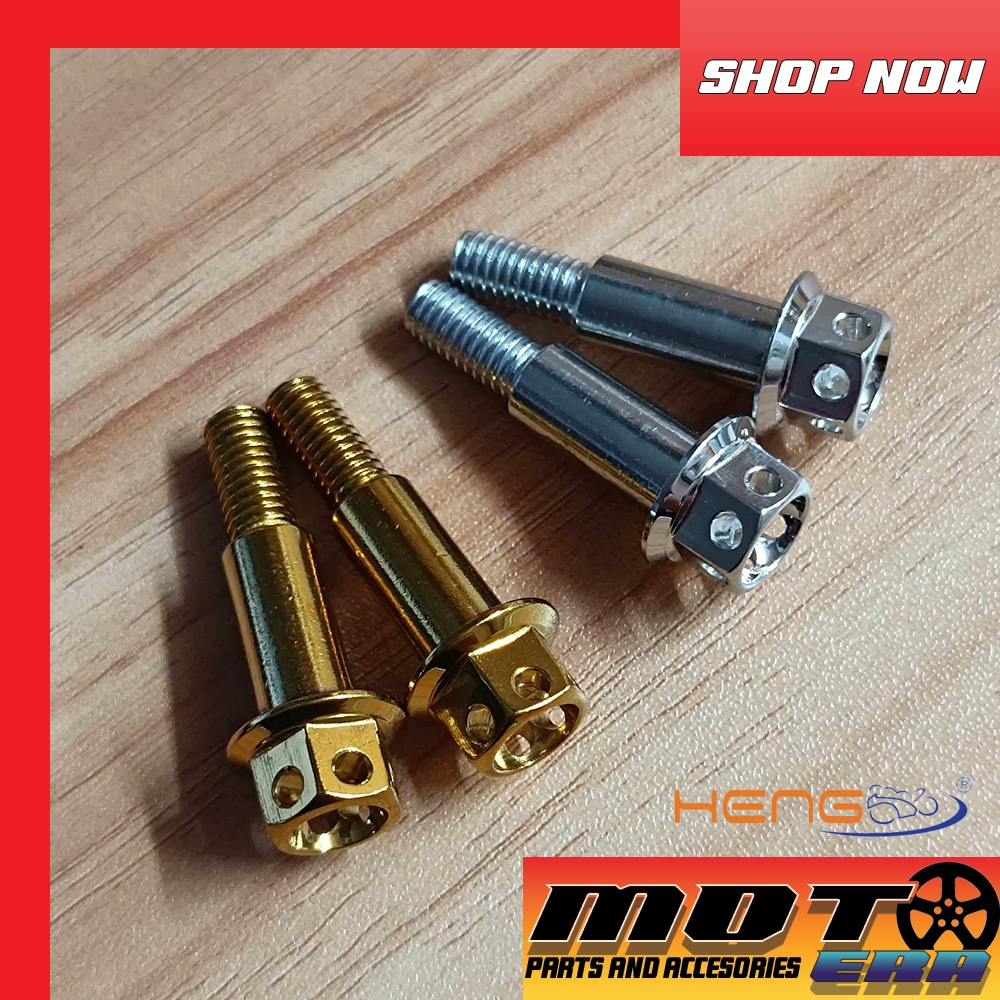 PAIR / HENG STAINLESS LEVER BOLT NMAX / HONDA / RAIDER R150 / WAVE ...