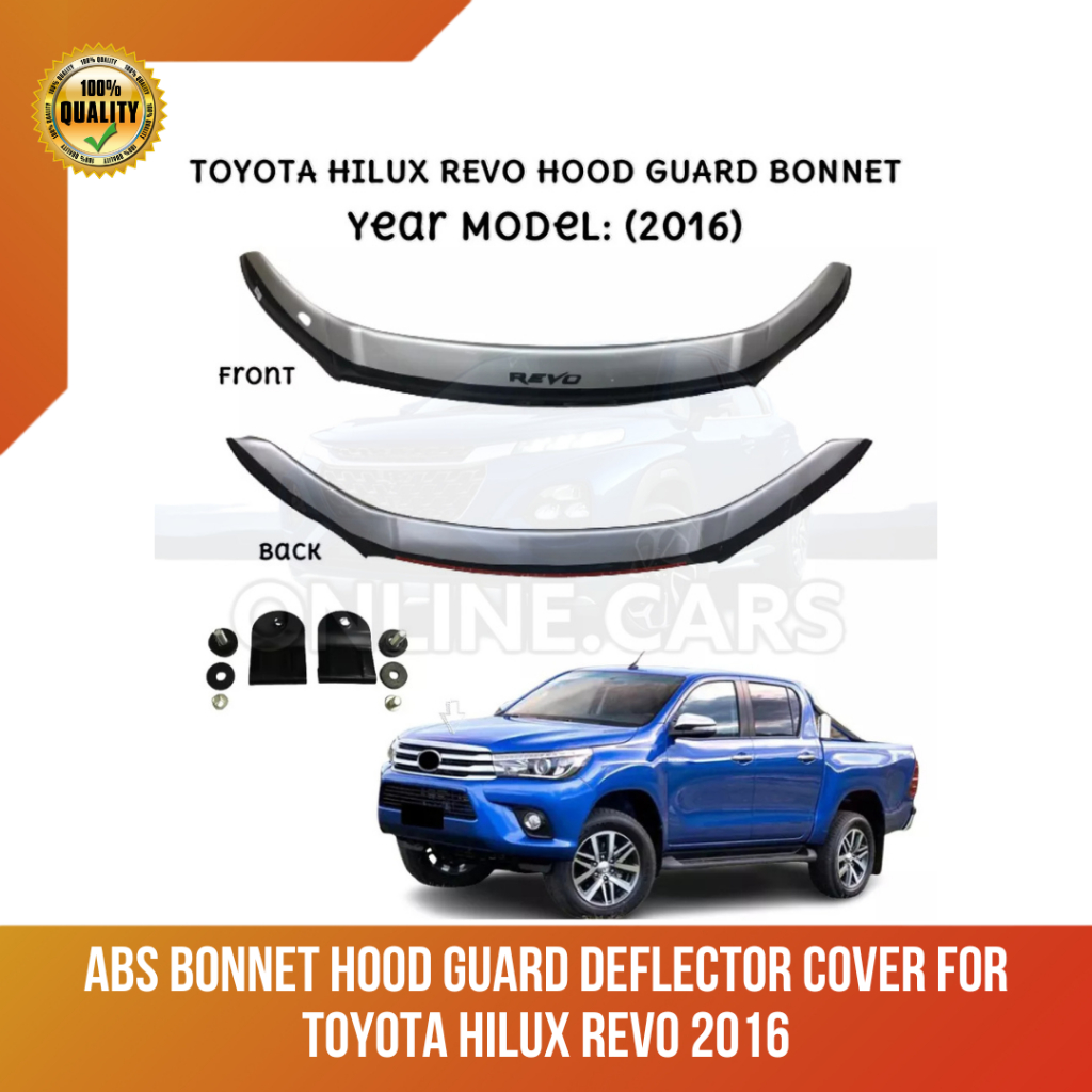 CAOS ABS Bonnet Hood Guard Deflector Cover for Toyota Hilux Revo 2016 ...