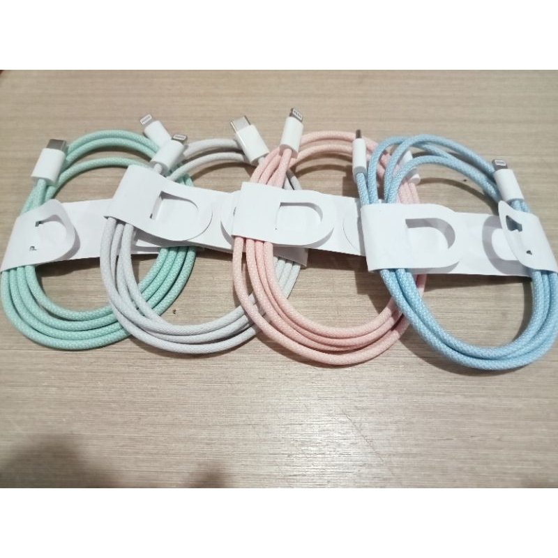 20w Pd type-c to iOs braided wire fast charging cable | Shopee Philippines
