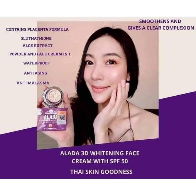 ALADA WHITENING POWDER CREAM 3D ORIGINAL FROM THAILAND EFFECTIVE FOR ...