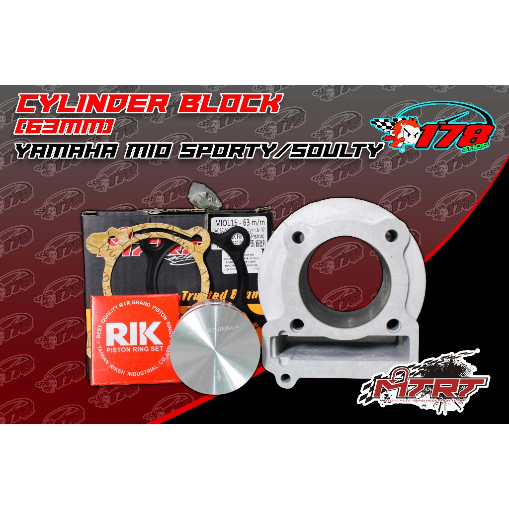 MTRT mio sporty chromebore block blank forged piston (63MM) | Shopee ...