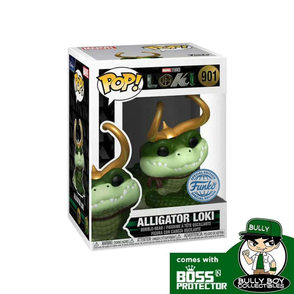 Funko POP! Marvel: Loki - Alligator Loki (FSE) 901 With Boss Protector ...