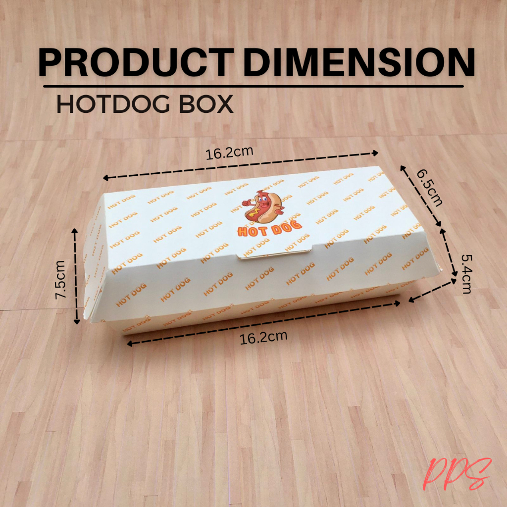 Footlong Hotdog Paper Box Plain White/Printed Design Hotdog Box Meal ...