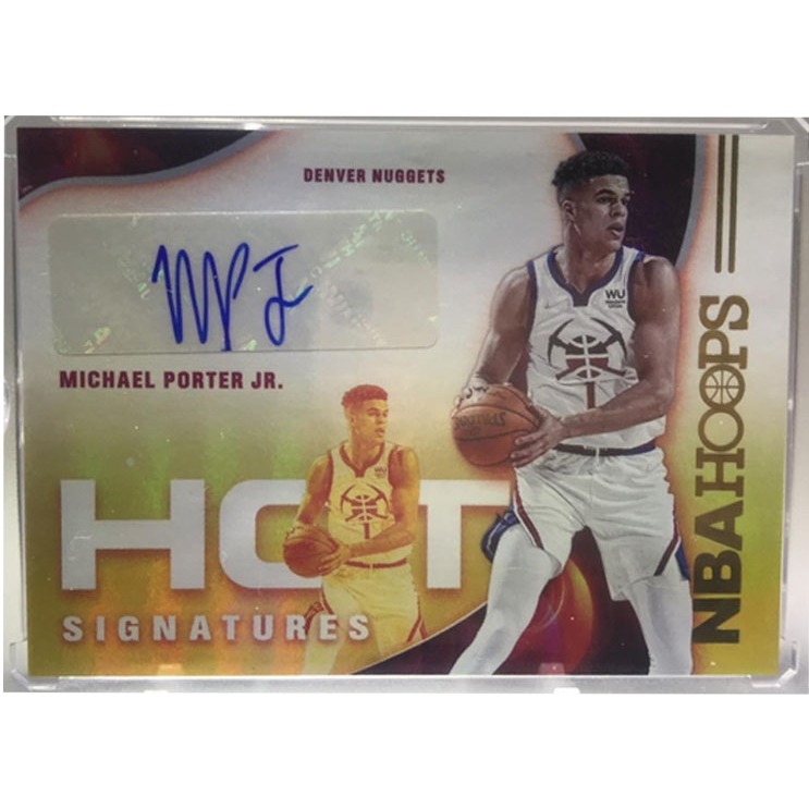 Michael Porter Jr. 2021-22 Panini NBA Hoops Hot Signatures no. HS-MPJ ...