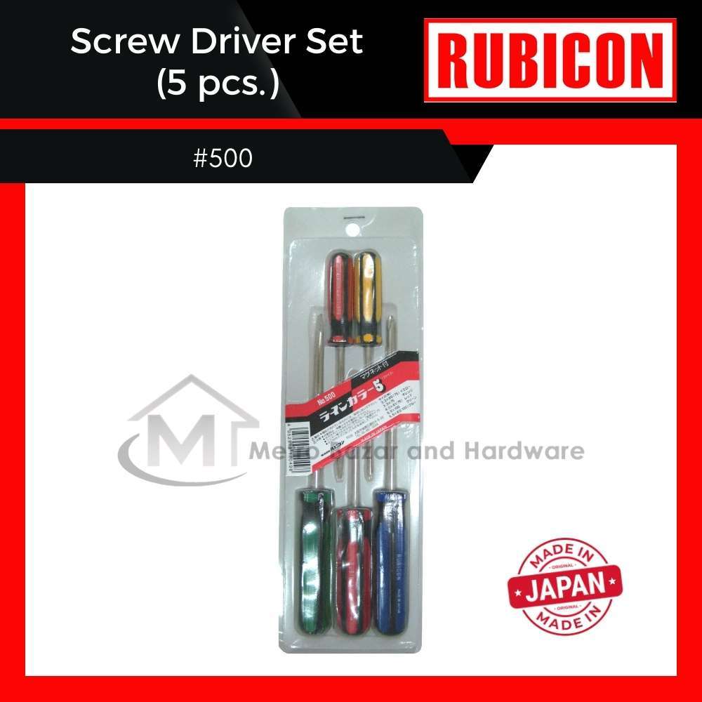 Rubicon Screw Driver Set #500 (5 pcs.) | Shopee Philippines