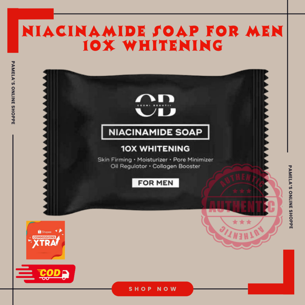 CB Niacinamide Soap for Men 10x Whitening|Skin Firming, Moisturizer ...