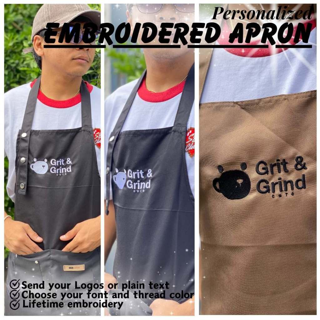 Personalized Name Embroidery Apron. Name, logo. Gift Idea Barista Apron ...