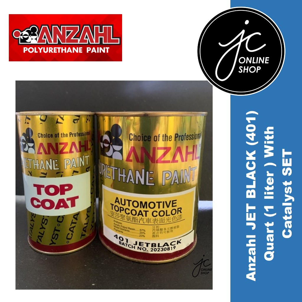Anzahl Jet Black (401) Quart (1 liter ) With Catalyst SET | Shopee ...