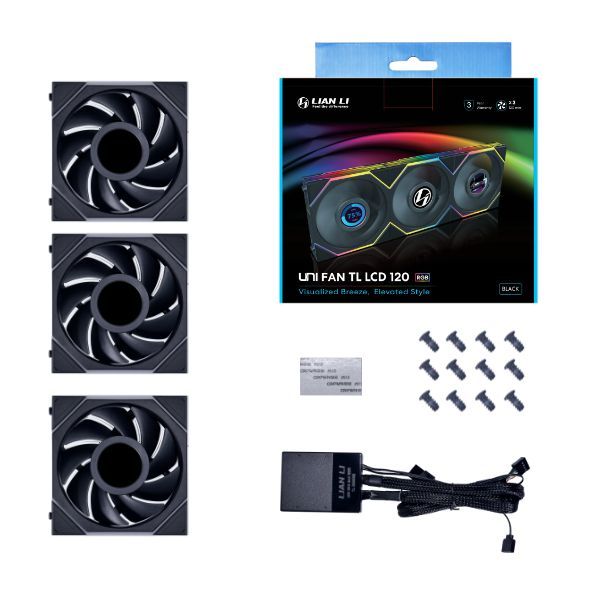 Lian Li UNI FAN TL LCD 120 Chassis Fan Triple Pack | Shopee Philippines