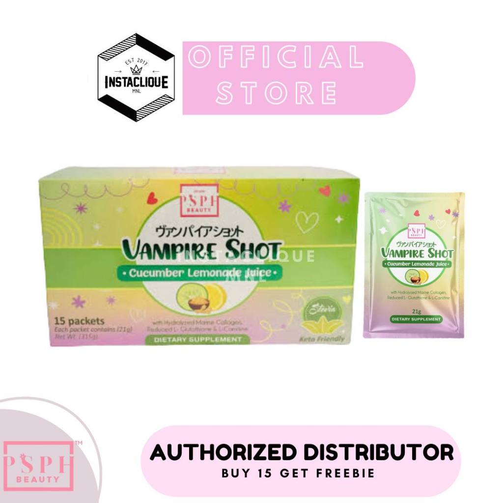 Vampire Shot Cucumber Lemonade Collagen, Glutathione & Slimming Juice ...
