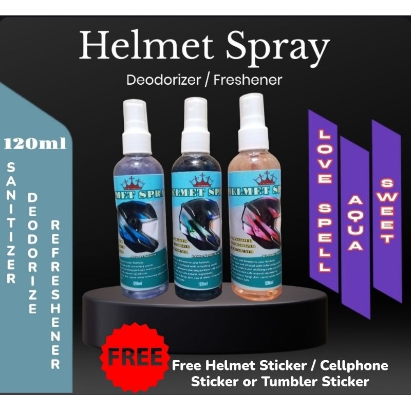 Helmet Spray Deodorize,Sanitize and Refresher for Your Helmet | Shopee ...