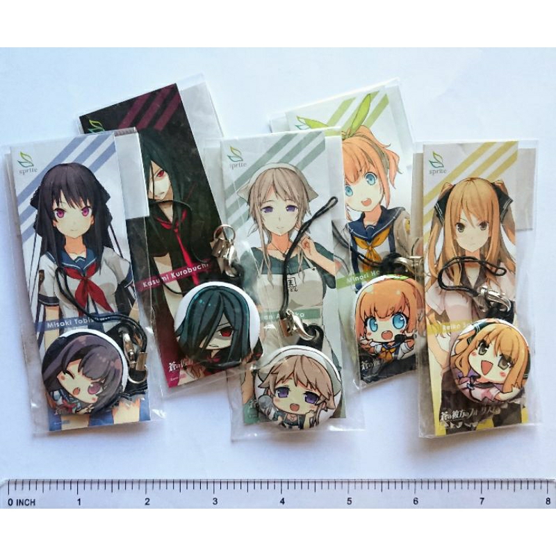 Aokana Keychain badge charm strap - Official anime / visual novel ...