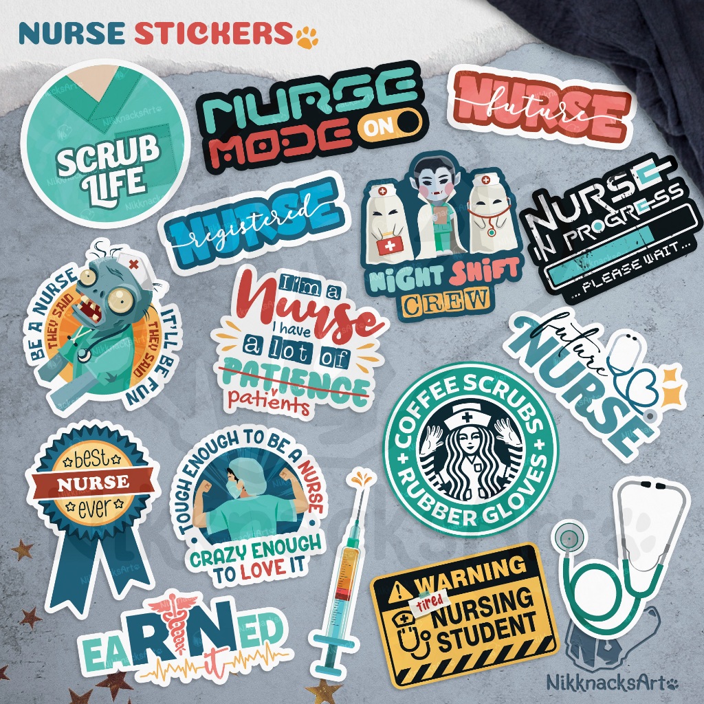 Medical Profession Sticker 4: Nurse - Waterproof & Weatherproof Vinyl ...