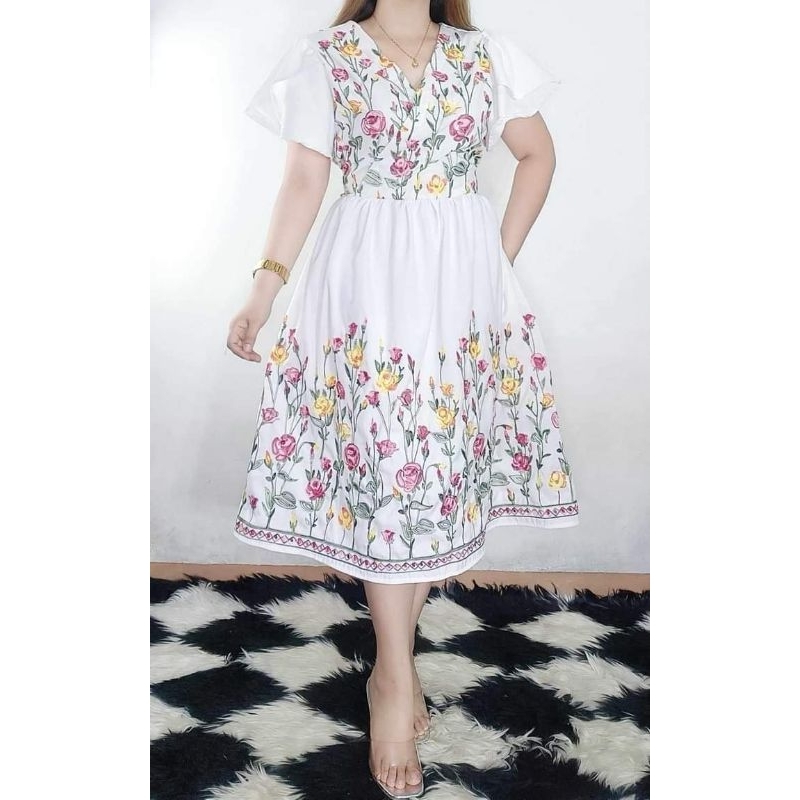 ELISSA DRESS OVERLAP DESIGN MEDIUM TO XL | Shopee Philippines