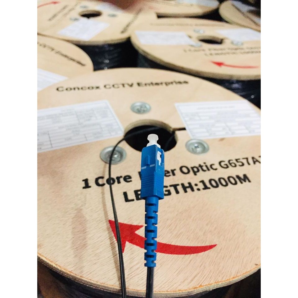 1000 METERS (1KM) Outdoor fiber optic cable FTTH Single mode Simplex ...