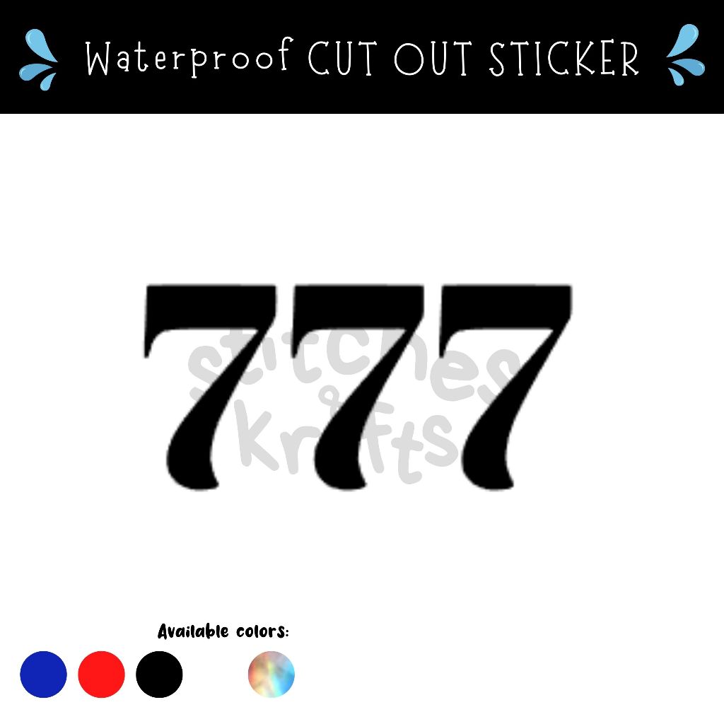 Lucky 7 sticker waterproof cut out vinyl decal | Shopee Philippines