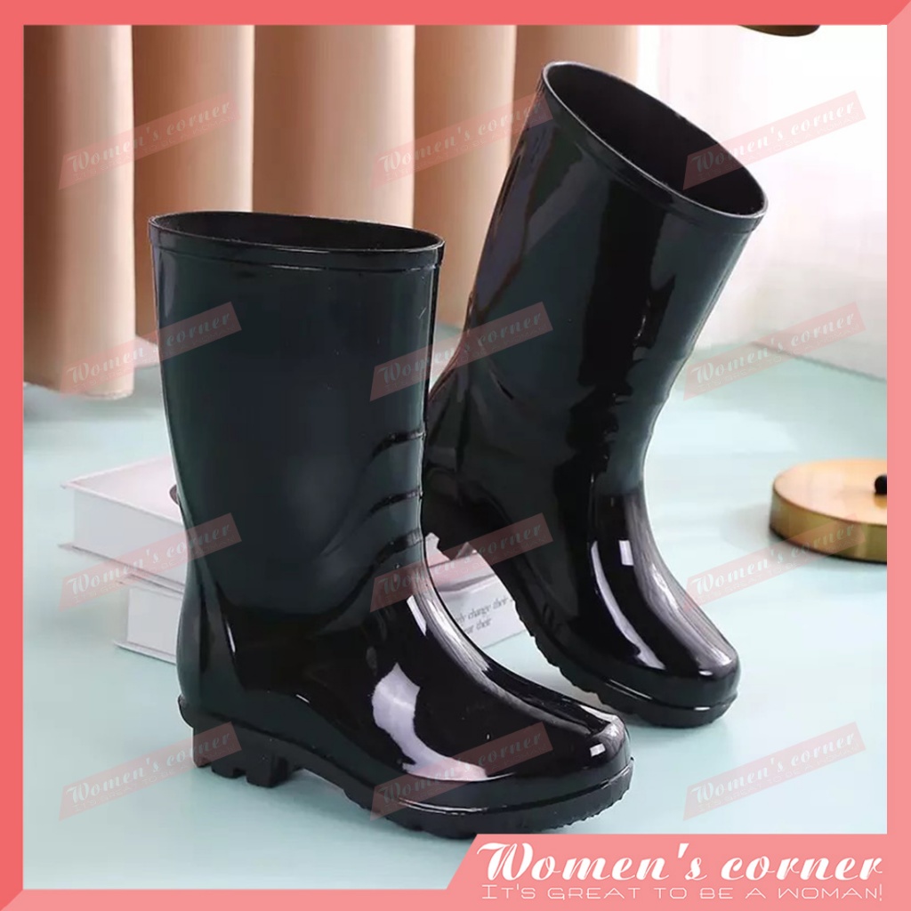 High cut rain bota rain flood boots for men and women rubber wear ...