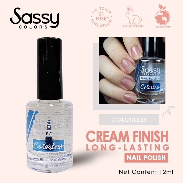 Sassy Colors Nail Polish Colorless and Natural Shades 12ml | Shopee ...