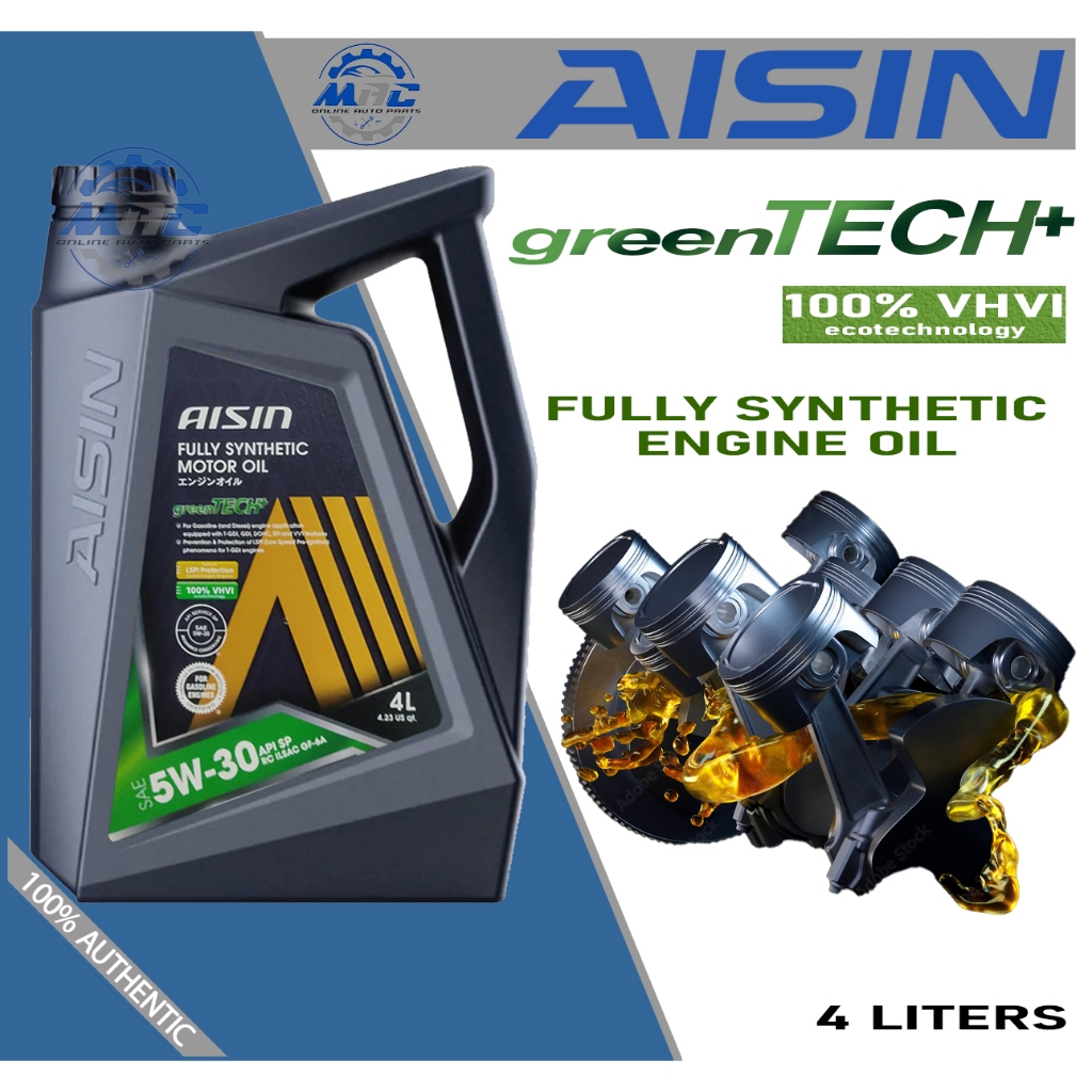 AISIN Fully Synthetic 5W-30 Engine Oil 4 Liters and 1 Liter motor oil | Shopee Philippines