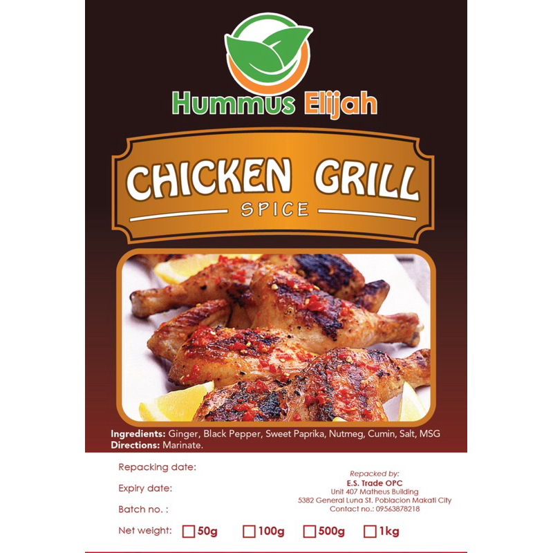 Chicken Grill Spice Mix - 1Kg | Shopee Philippines