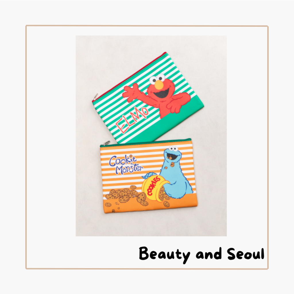 [DAISO KOREA] Sesame Street Cartoon Flat Pouch (Large) | Shopee Philippines