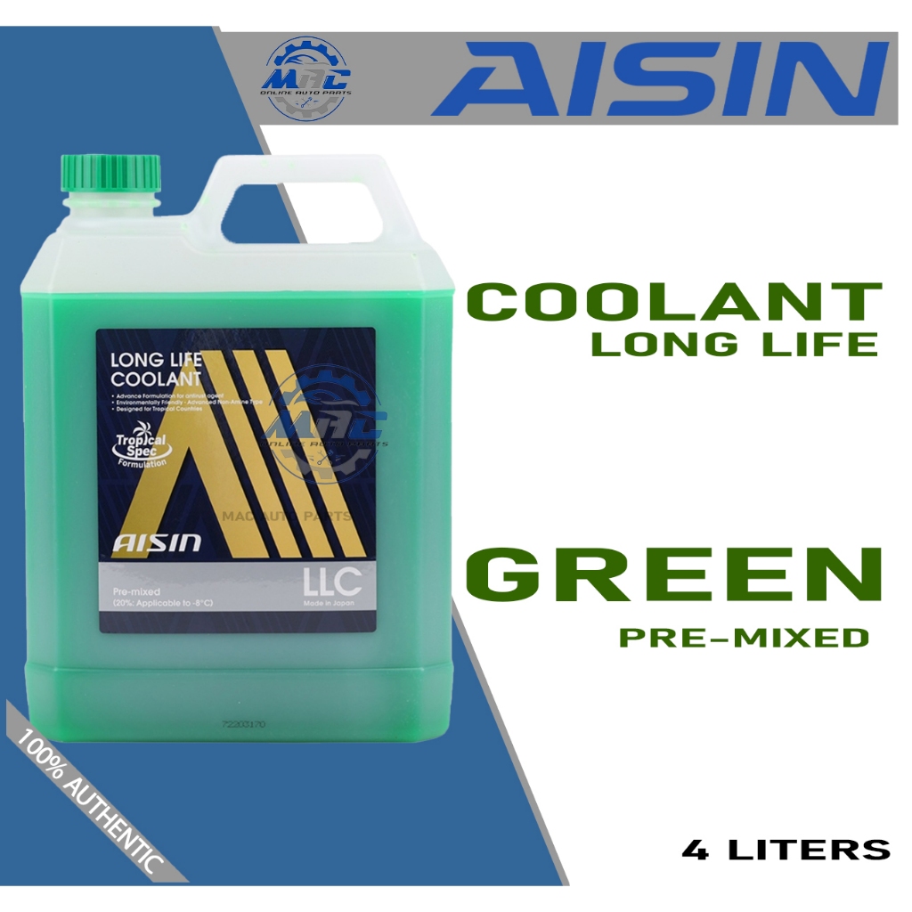 AISIN COOLANT Long Life Color GREEN 4 Liters Pre-mixed | Shopee Philippines
