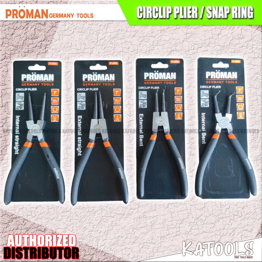 KATOOLS ~ Proman 7 Inch Circlip Pliers / Snap Ring Pliers Inside and ...