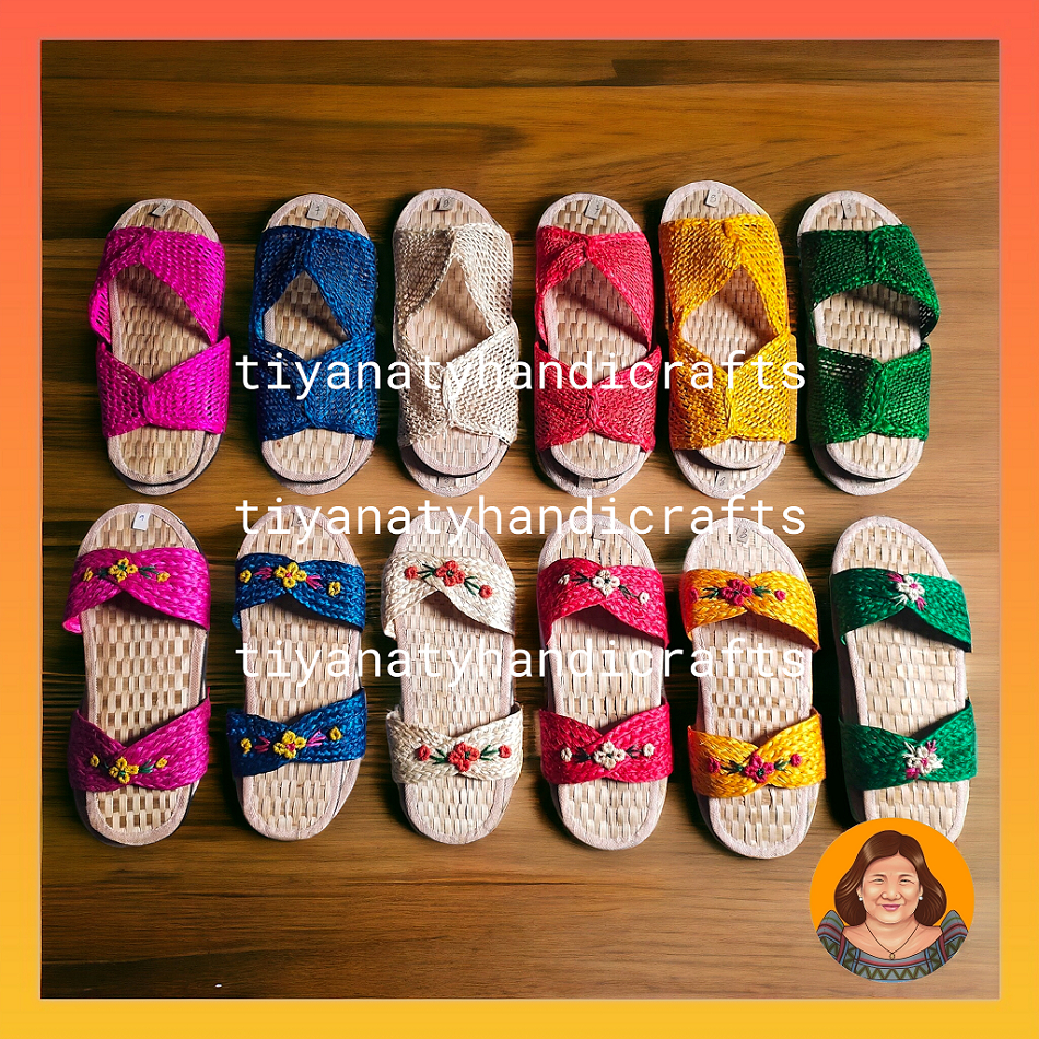 TIYA NATY Abaca Indoor house Slippers Non-slip Slip-ons Tsinelas ...