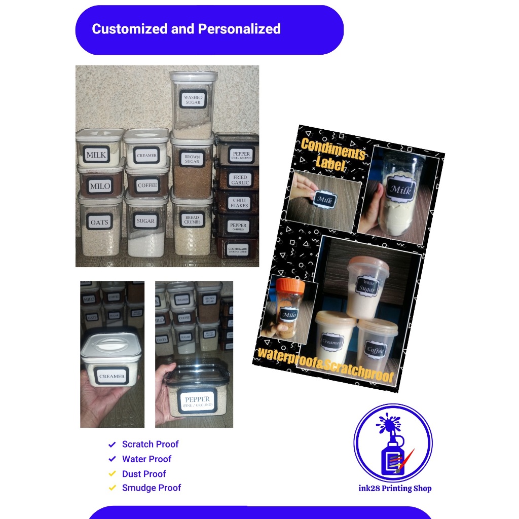 Condiments Label Sticker Sold Per Piece | Shopee Philippines