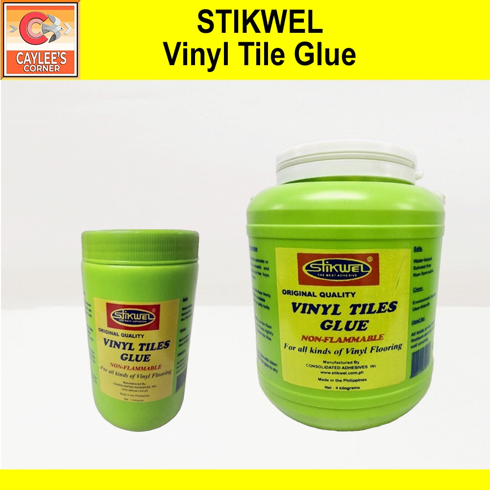 STIKWEL Vinyl Tile Glue (1 liter or 1 gallon) | Shopee Philippines