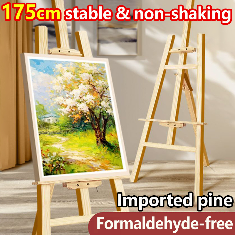 Liftable Yellow Pine Wood Easel 175cm Adjustable Wooden Painting ...