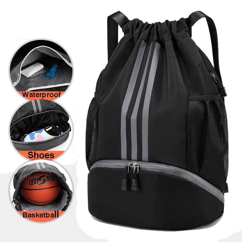 String Drawstring Basketball Shoe Bag Bagpack With Shoe Compartment ...