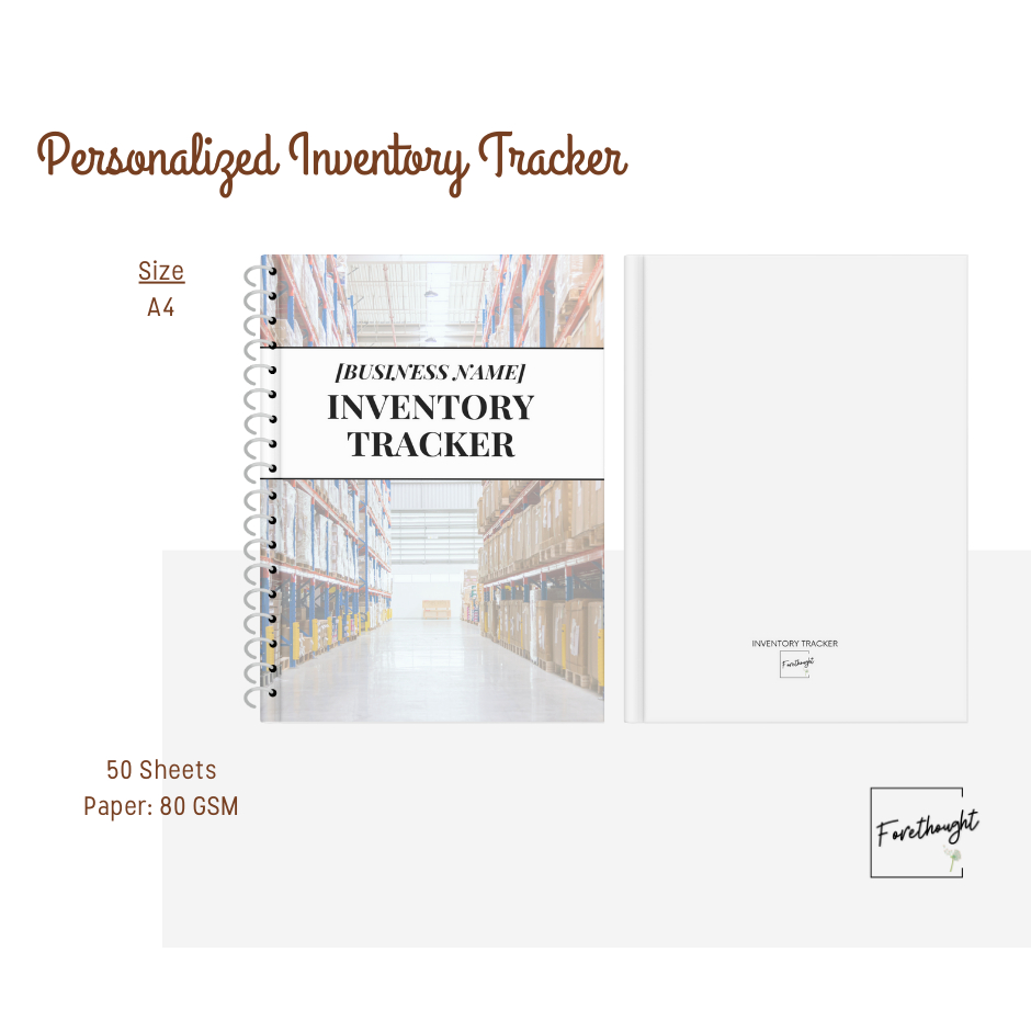 Personalized/Customized Business Inventory Tracker Notebook | Shopee ...