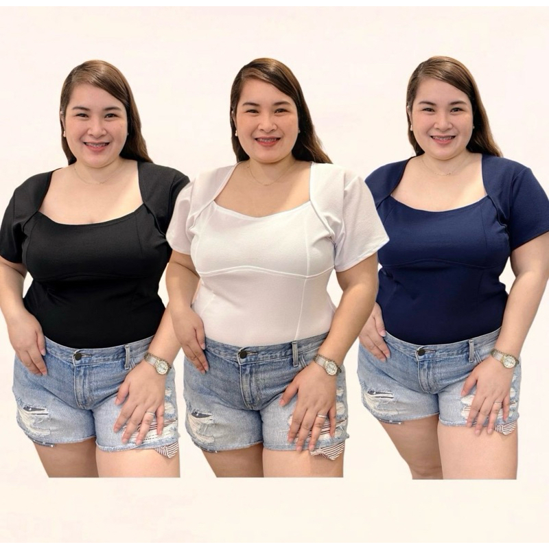 ( 2XL TO 4XL BODY FRAME) PLUS SIZE JENNY TOP SLIM CURVY BLOUSE CREPE ...