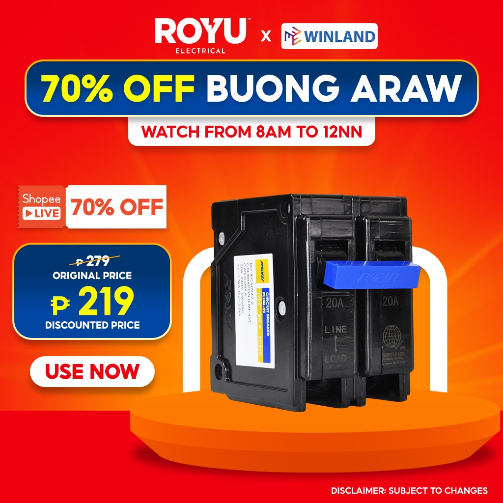 Royu by Winland Electrical Circuit Breaker Plug-in Type (Screw Type ...