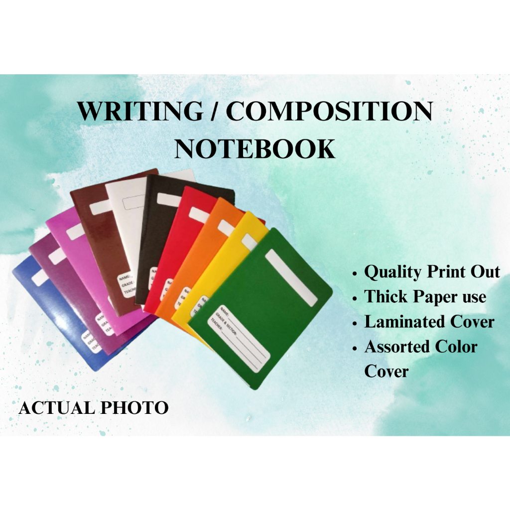 Writing Composition Notebook With Name And Subject Label Shopee Philippines