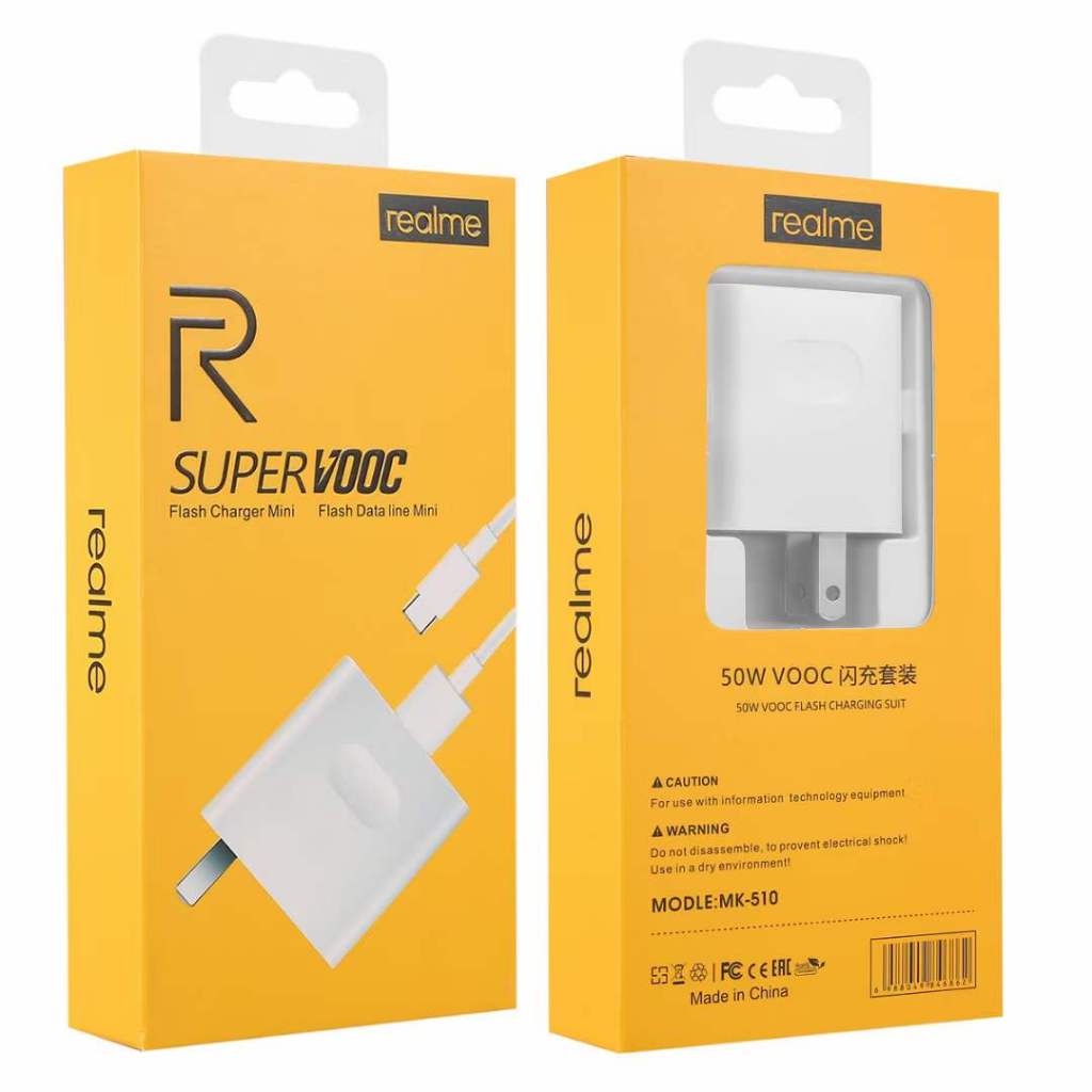 for REALME Charger SUPER VOOC 50W Fast Charger Suit 2.4A 5v 9V android ...