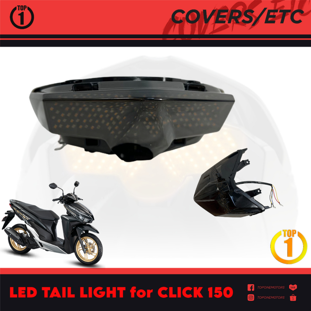 TOP1 RACING Honda CLICK 150 Led Tail Light Assembly Led Light Brake ...