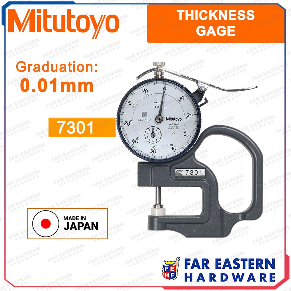 MITUTOYO Dial Thickness Gauge Analog Gage 7301 Made in Japan | Shopee ...