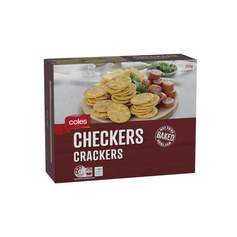 Coles Crackers Checkers 250g | Shopee Philippines