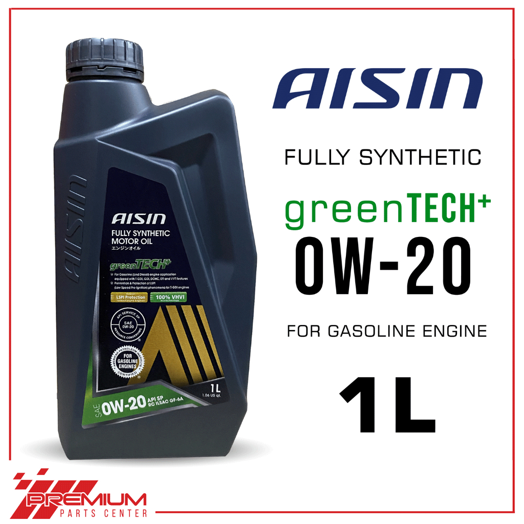 AISIN 0W-20 Fully Synthetic Engine Oil 1 Liter - greenTECH+ | Shopee ...