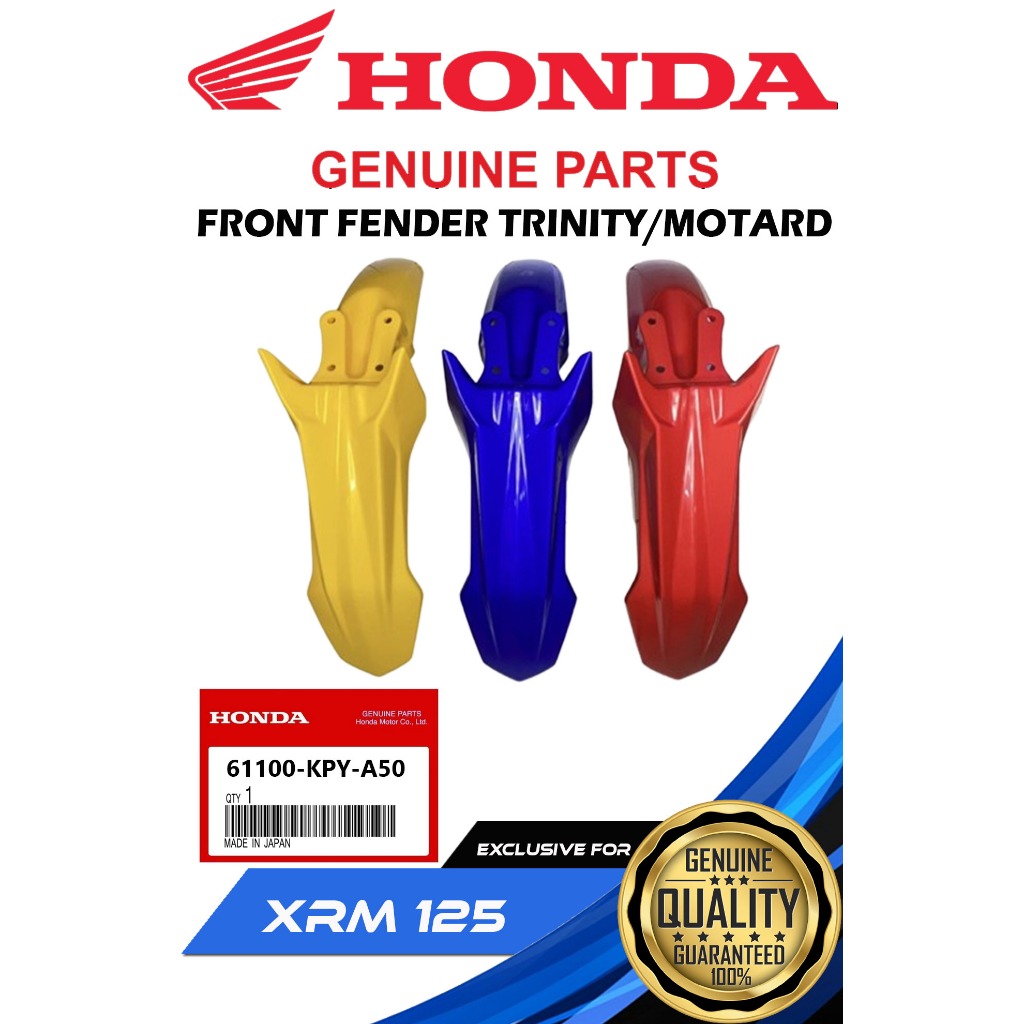 HONDA GENUINE FRONT FENDER FOR XRM 125 TRINITY ( 61100-KPY-A50 ...