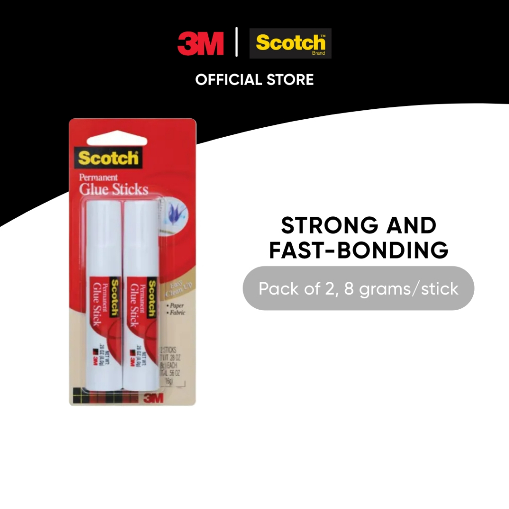 3M™ Scotch® Glue Sticks, Strong and Fast Bonding, 2 pcs/pack, For arts and crafts | Shopee ...