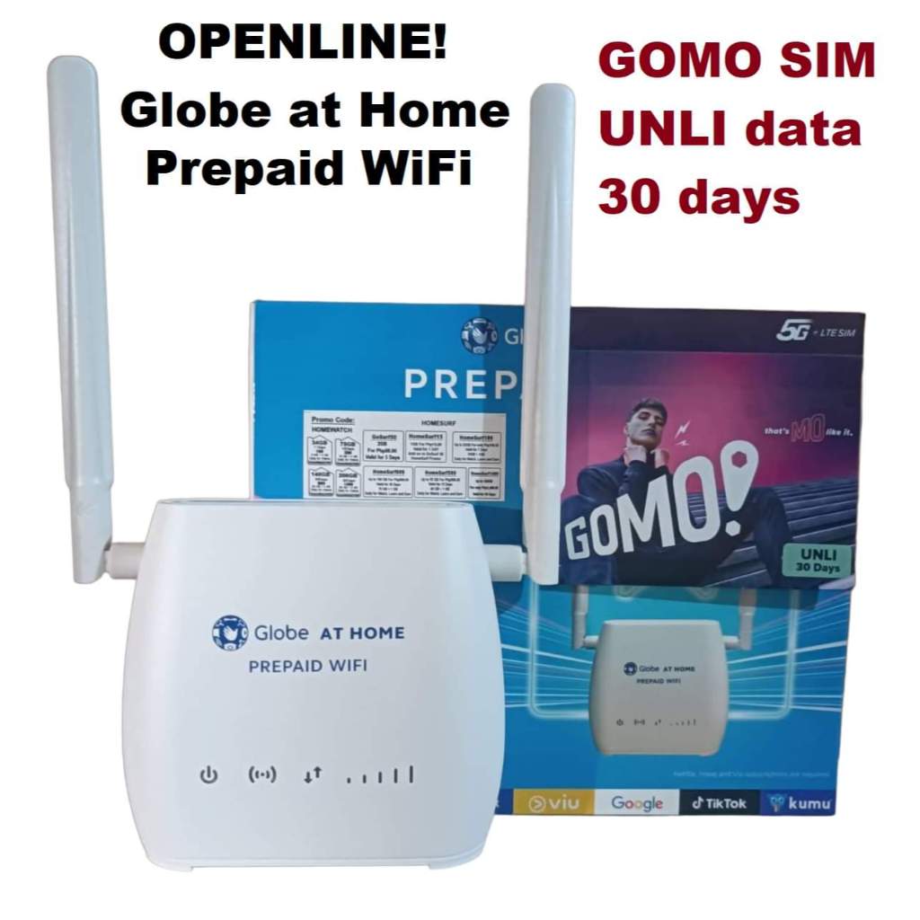 OPENLINE Globe at Home Prepaid WiFi ZLT S10G w/ GOMO! simcard UNLI data ...