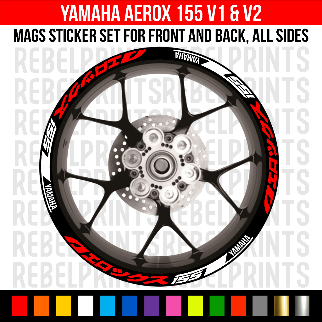 AEROX 155 Japan Concept Yamaha Mags Sticker Decals Vinyl Set for Front ...