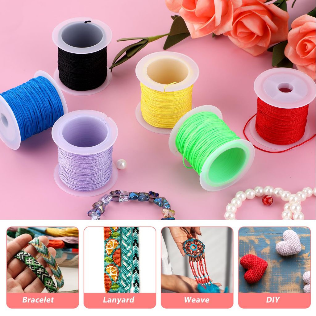 50 Yards/Roll 0.8mm Color Nylon No. 72 Jade Thread for DIY Bracelet ...